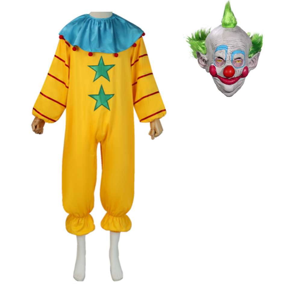 Adult Killer Klowns From Outer Space Shorty Cosplay Costume Yellow Jum ...