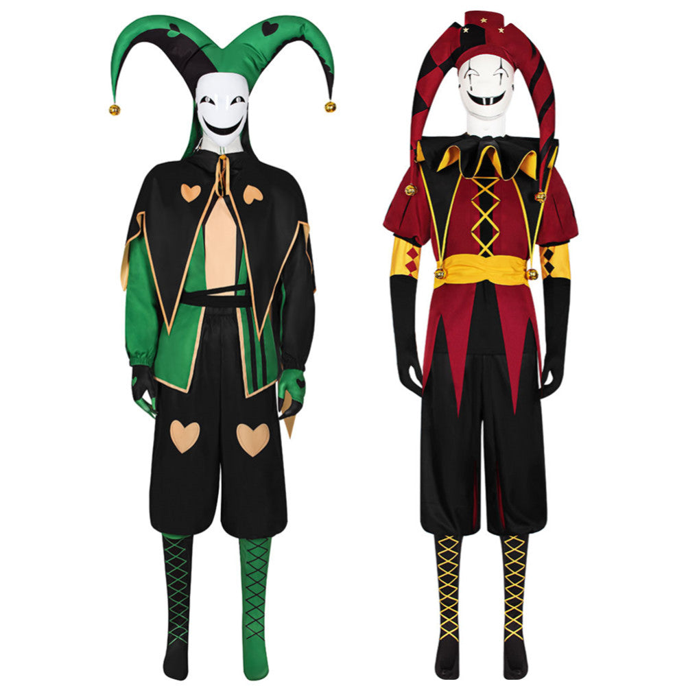 The Freak Circus Harlequin & Pierrot Horror Clown Cosplay Costume Carn ...
