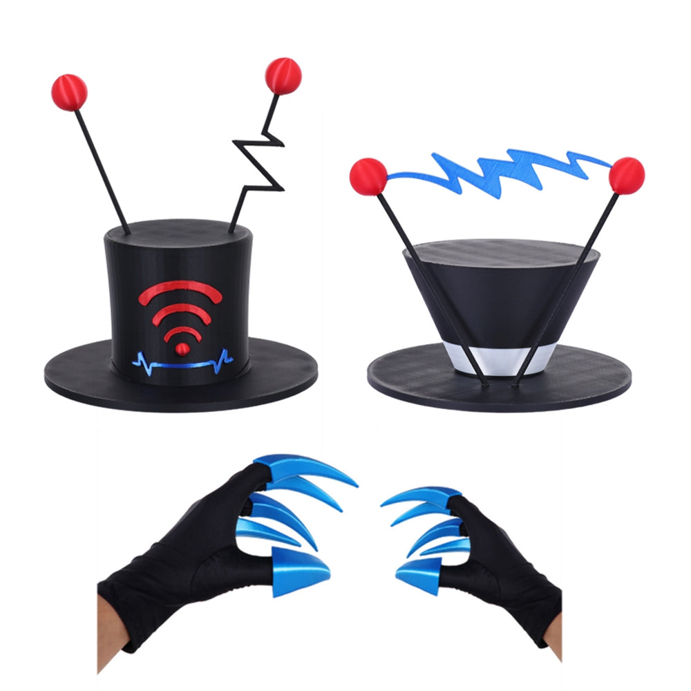 Helluva Boss Vox Hat Plastic Decorations Claws Cosplay Hazbin Hotel Ac ...