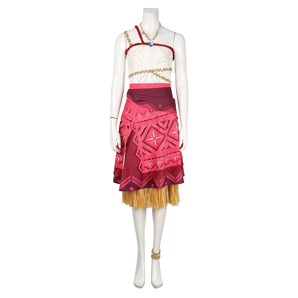 Moana 2 (2024) Moana Red Dress Outfits Cosplay Costume Halloween Carni ...