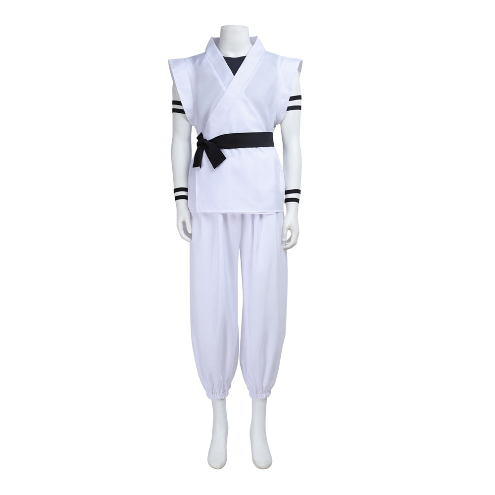 Ryomen Sukuna White Kung Fu Set Outfits Cosplay Costume Halloween Suit ...