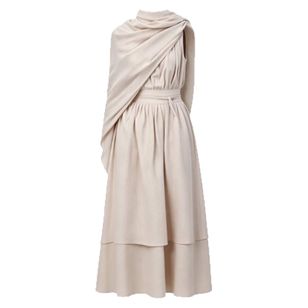 The Odyssey (2026) Goddess Athena White Dress Shawl Outfits Cosplay Co ...