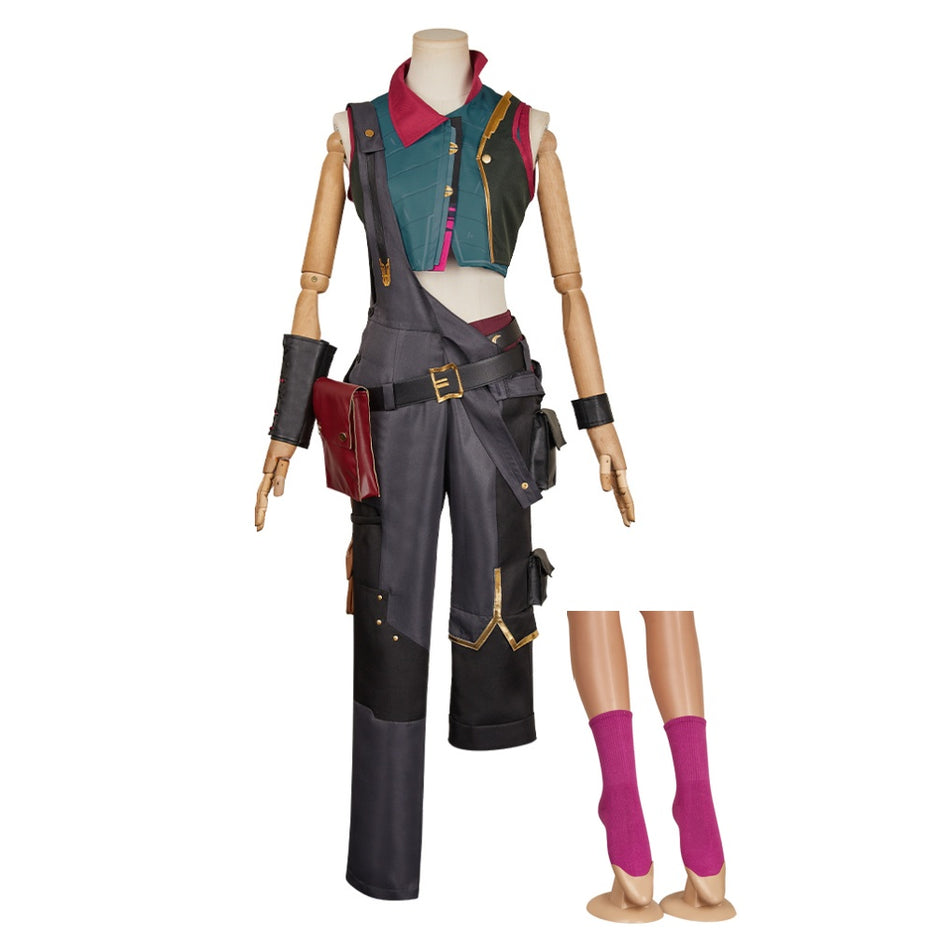 Arcane: League of Legends-LoL Jinx Cosplay Costume Uniform Outfits Hal ...