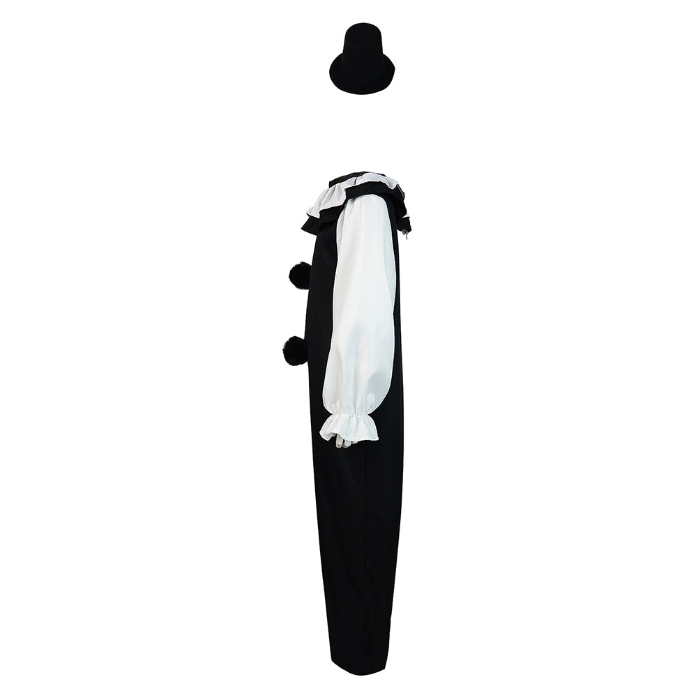 Kids Movie Terrifier 2 Art the Clown Outfits Black And White Jumpsuit ...