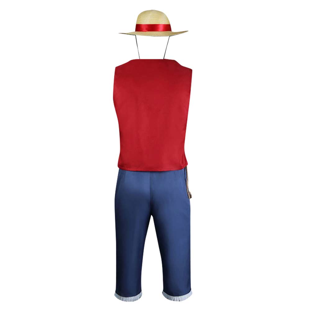 Anime One Piece Luffy Set Outfits Cosplay Costume Halloween Carnival S ...