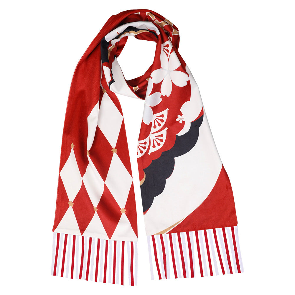 Game Genshin Impact Yae Miko Red Winter Scarf Cosplay Accessories Hall ...