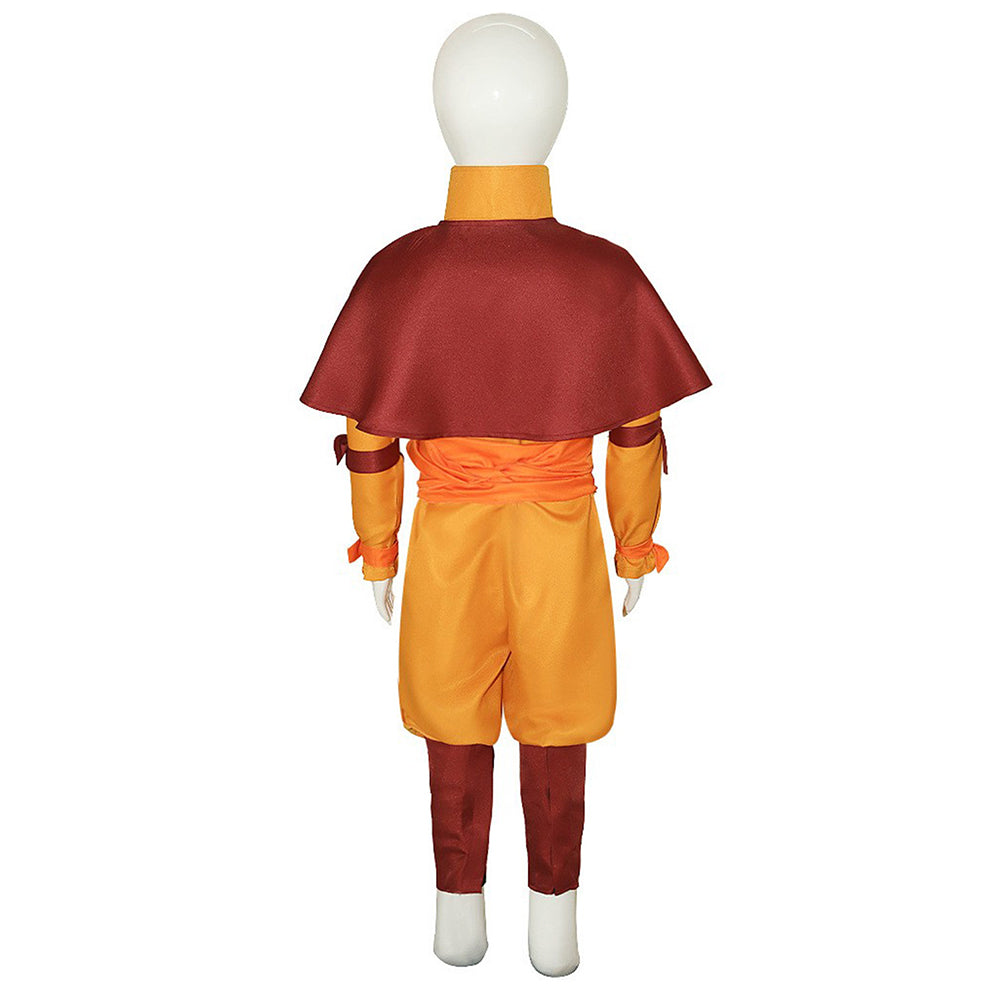 Kids Children Anime Avatar: The Last Airbender Aang Yellow Set Outfits ...