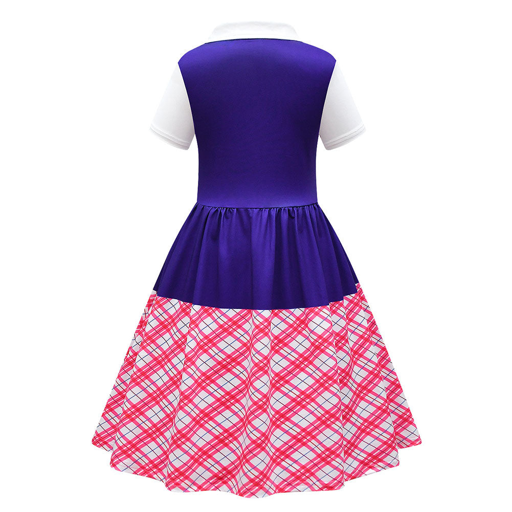 Kids Children Movie Barbie 2023 Delancy Devin Blue Set Outfits Cosplay ...