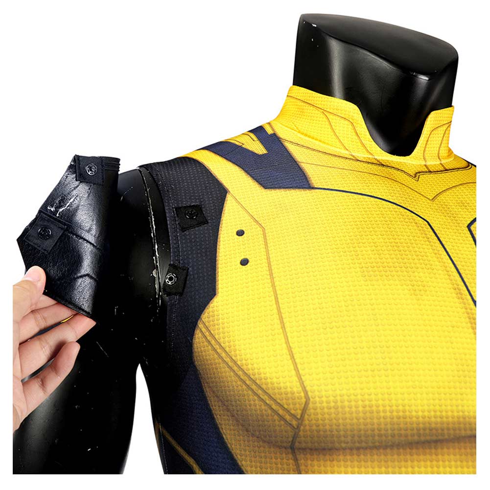 Movie Deadpool 3 James Howlett Wolverine Yellow Sleeveless Jumpsuit Ou ...