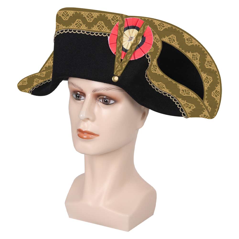 Movie Napoleon 2023 Napoleon President Black Hat Cosplay Accessories H ...