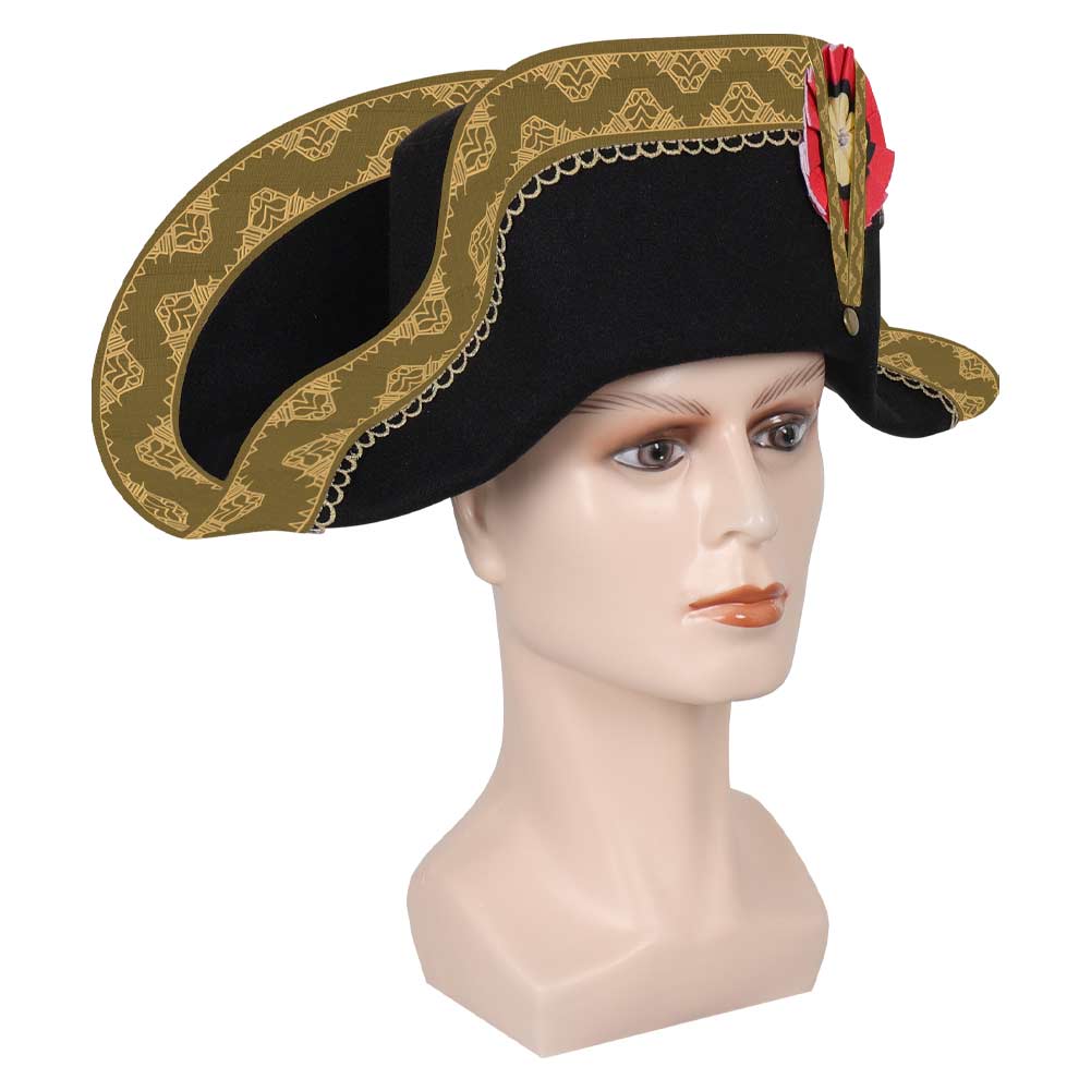 Movie Napoleon 2023 Napoleon President Black Hat Cosplay Accessories H ...